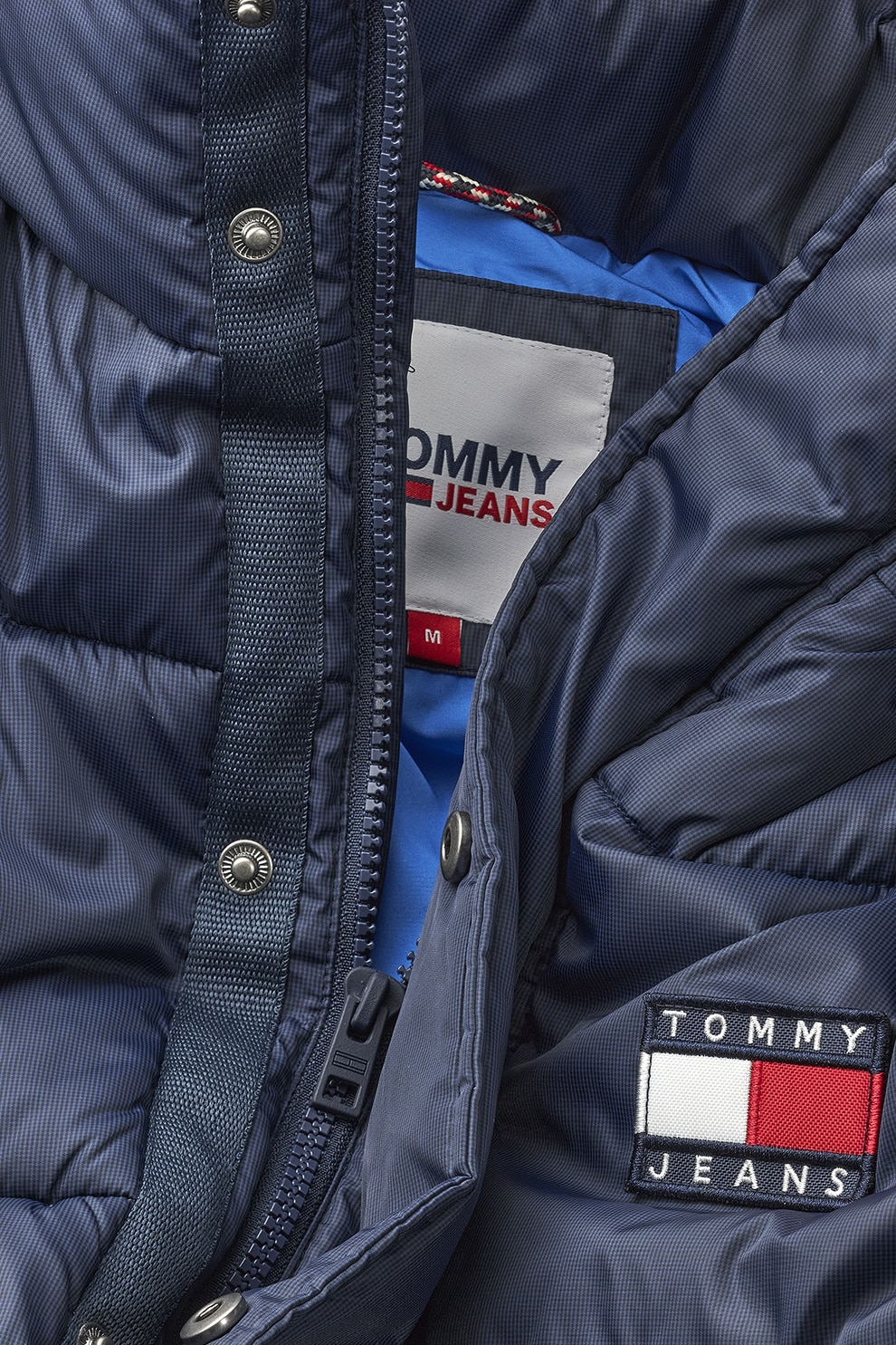 Tommy Jeans, Geaca cu guler inalt, Albastru marin, M - eMAG.ro
