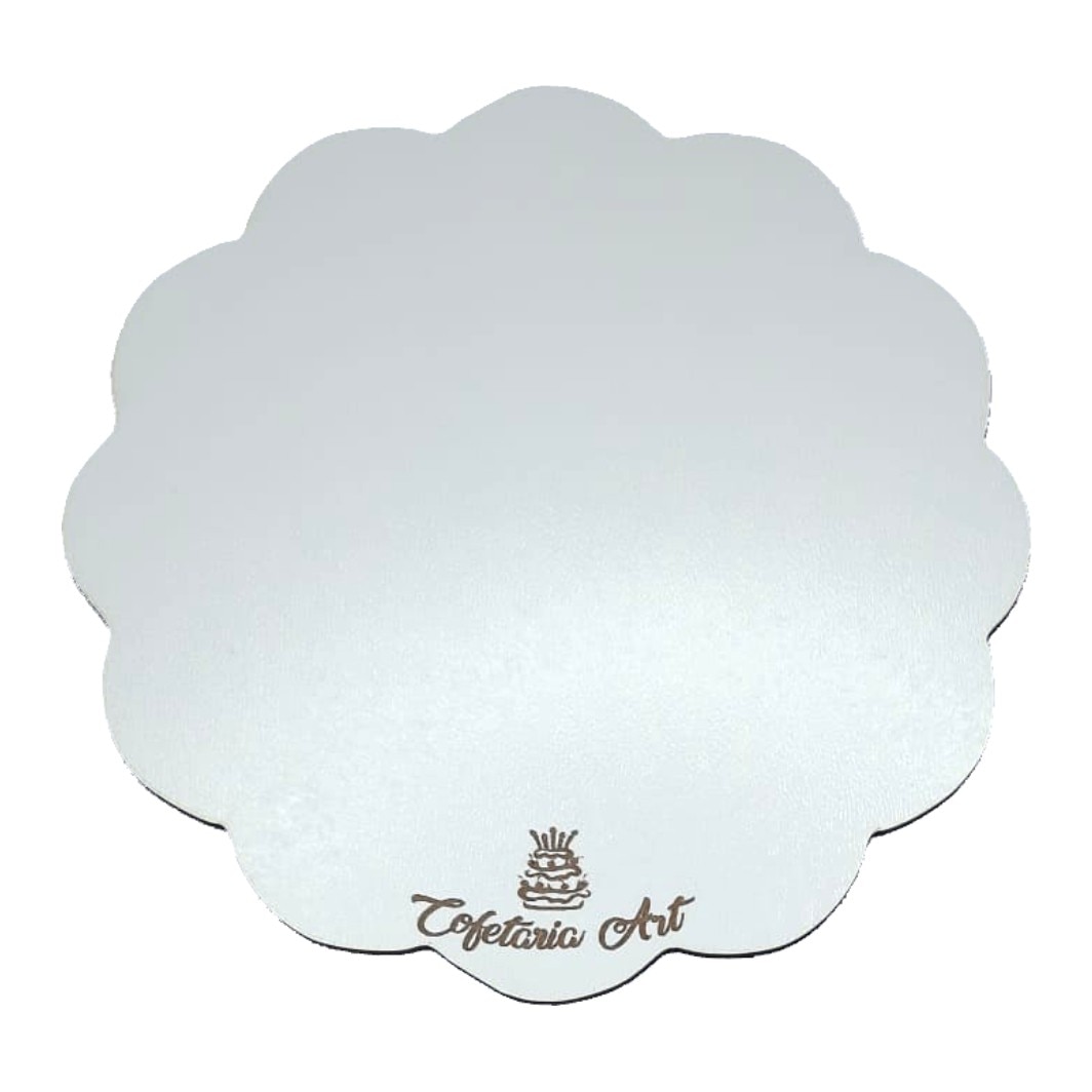 Disc Tort, Personalizat, MDF 3mm, Valuri, Alb, 24 cm, DT001 - eMAG.ro