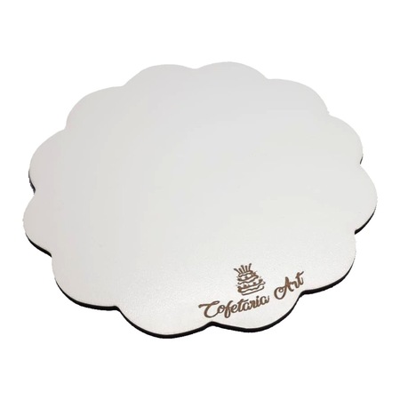 Disc Tort, Personalizat, MDF 3mm, Valuri, Alb, 24 cm, DT001 - eMAG.ro