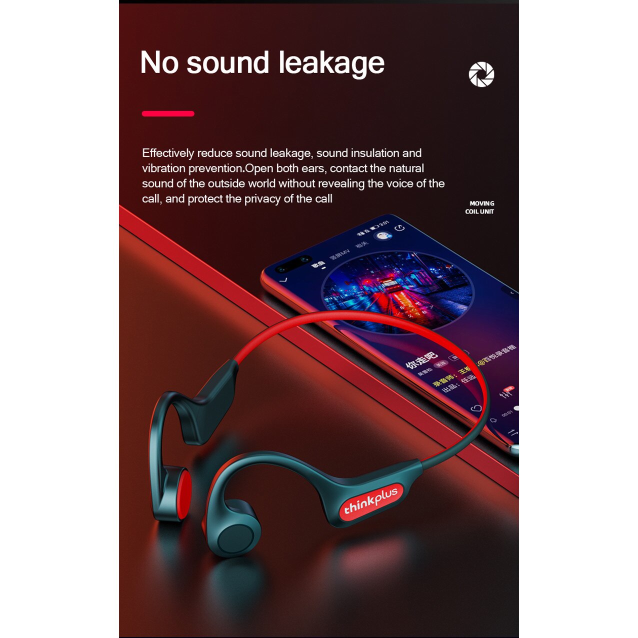 Casti Thinkplus X3 Pro, Lenovo, Bluetooth 5.3, Microfon incorporat, Alb ...