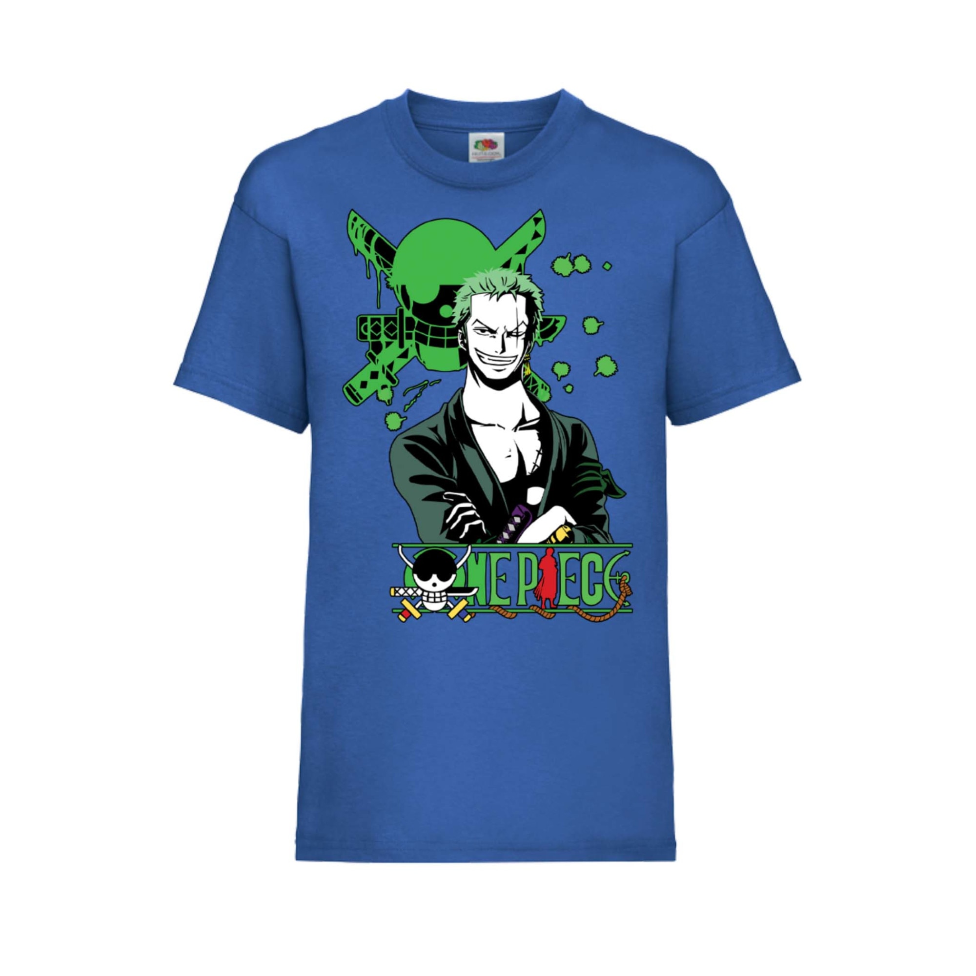 Детска Тениска Tralala One Piece Roronoa Zoro 03 Japan Animation, Син ...