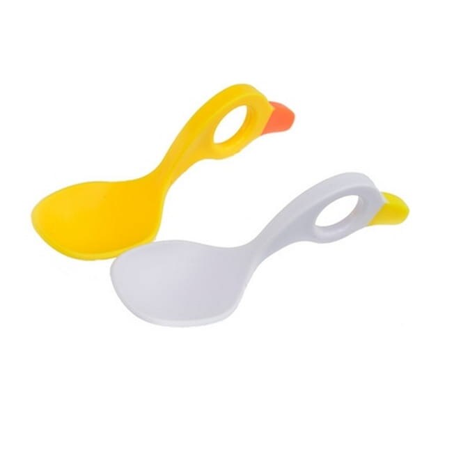 Set 2 lingurite pentru copii, Plastic, Galben / Alb - eMAG.ro