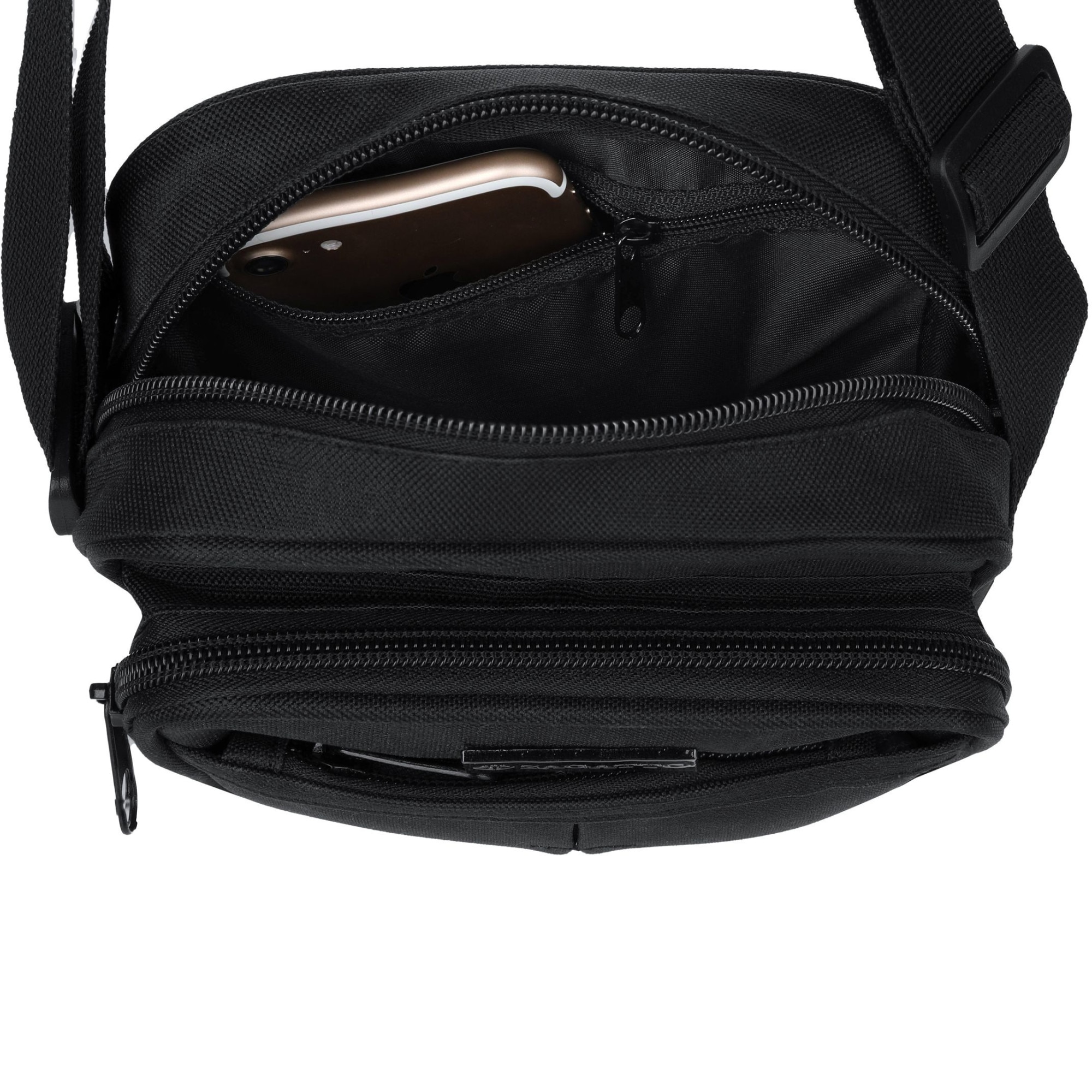 Borseta geanta de umar pentru barbati, curea, neagra, 22x17x8, Zagatto ...