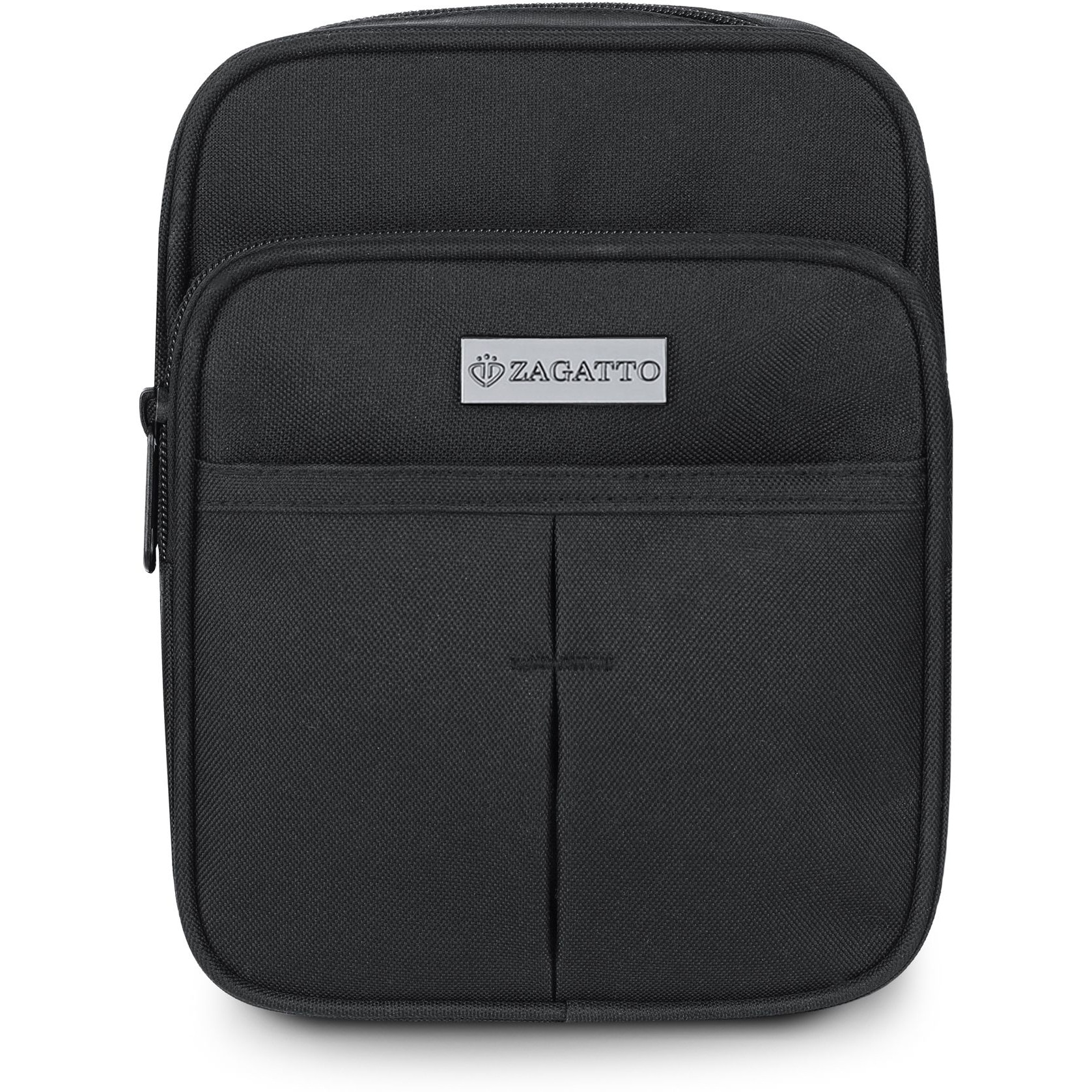 Borseta geanta de umar pentru barbati, curea, neagra, 22x17x8, Zagatto ...