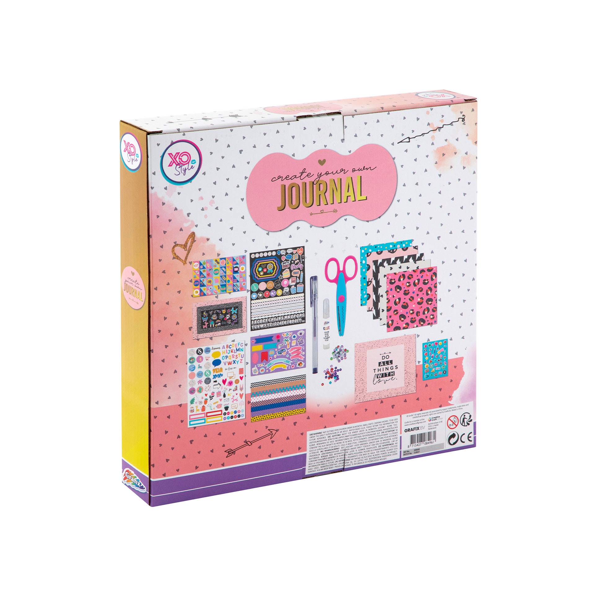 Kit desen jurnal, Grafix, DIY, 30cm, Multicolor, 6+ - eMAG.ro