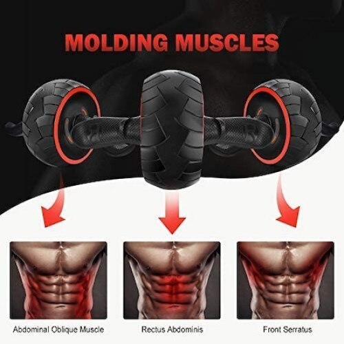 Roata pentru abdomene Power Stretch Wheel cu sistem de retractare ...