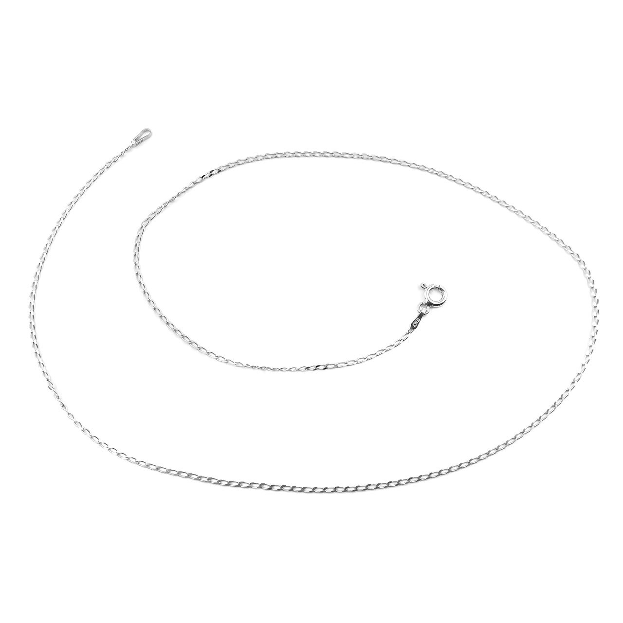 Lant din argint 925 rodiat, model clasic simplu, lungime 42 cm - eMAG.ro