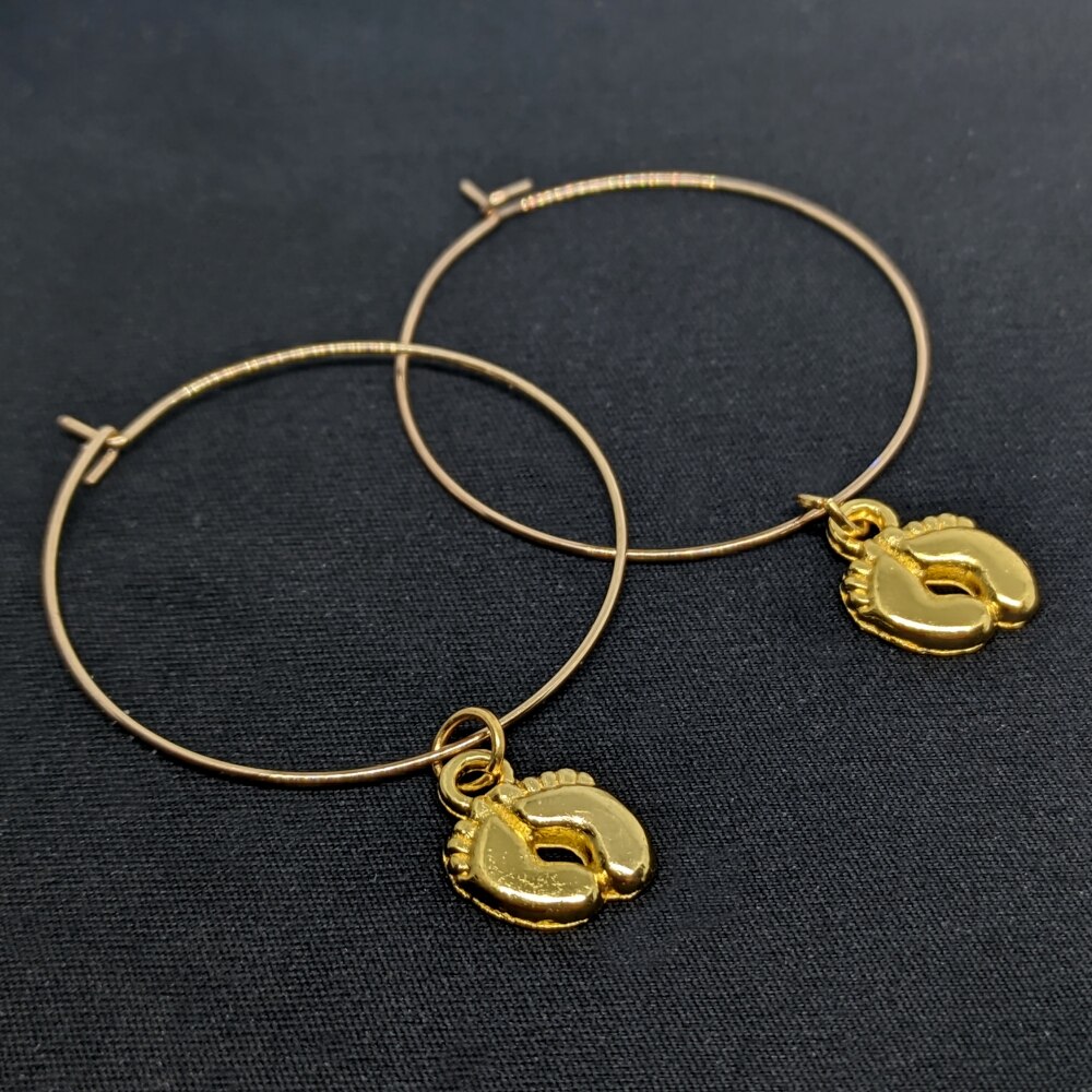 Arany színű Babatalp díszes karika fülbevaló - eMAG.hu