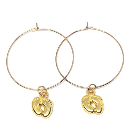 Arany színű Babatalp díszes karika fülbevaló - eMAG.hu