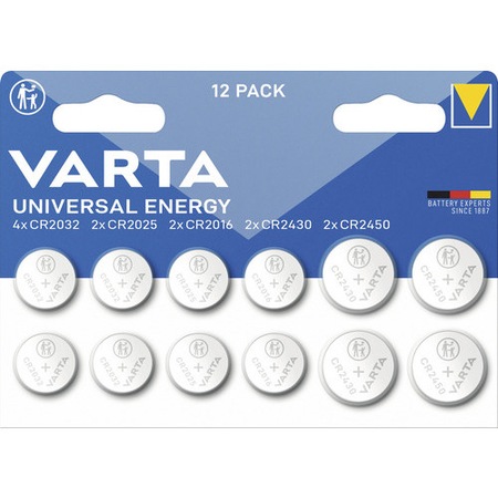 Set 12 baterii litiu 3V, 2x CR2450, 2x CR2430, 2X CR2016, 2x CR2025, 4x ...