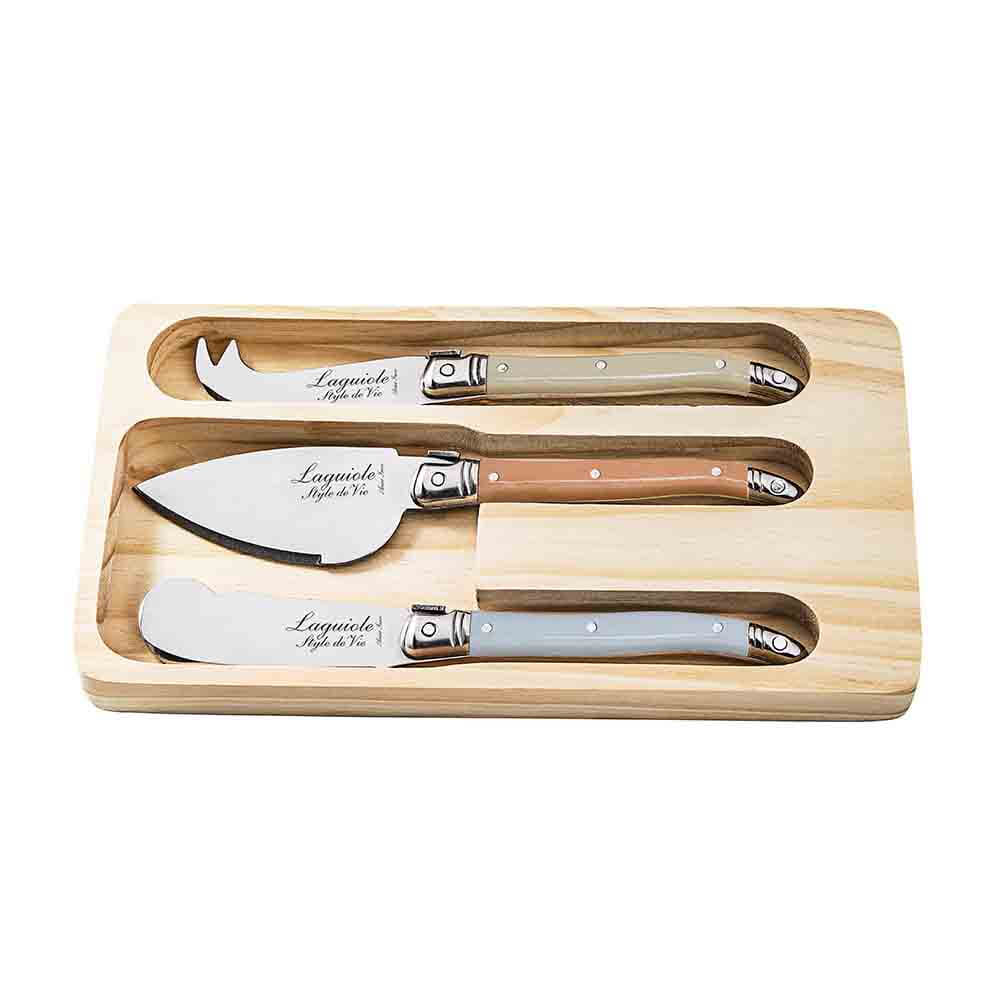 Set 3 cutite pentru branza Style de Vie Laguiole, Maro/Argintiu - eMAG.ro