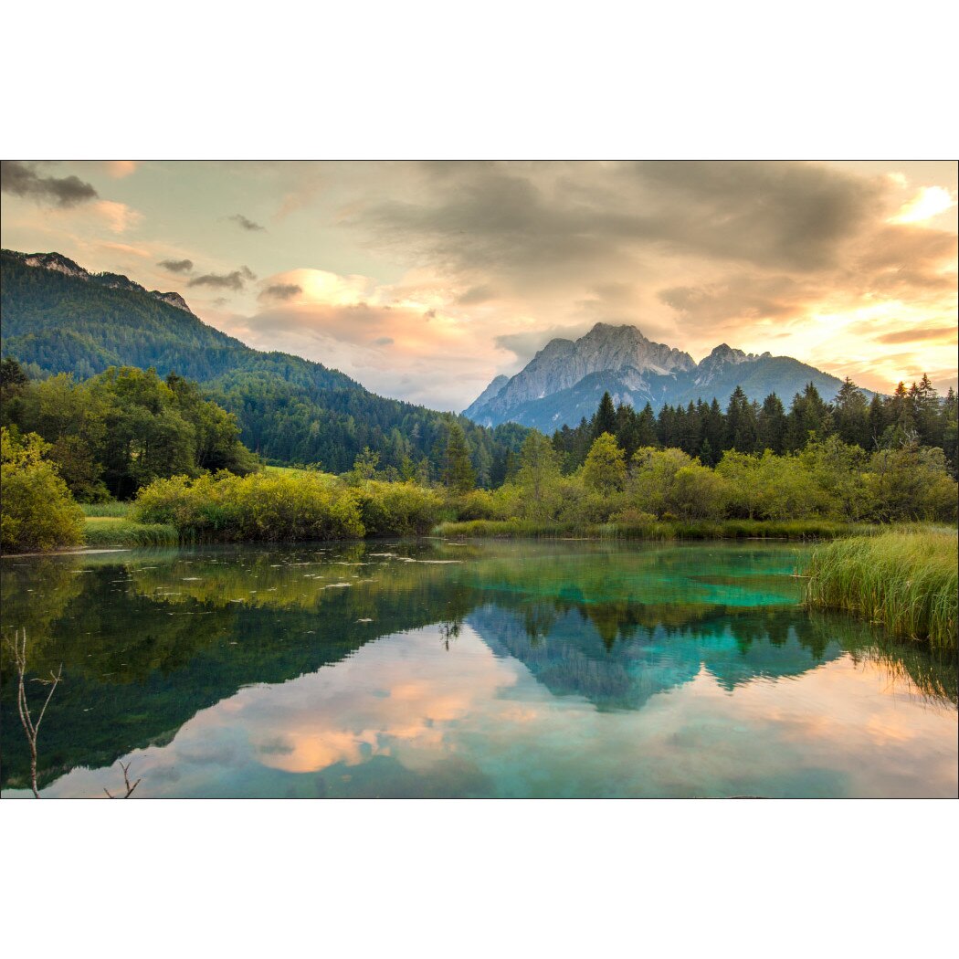 Fototapet pentru Dormitor Vedere Munti Lac 450 x 300 cm Vlies, Peisaj ...