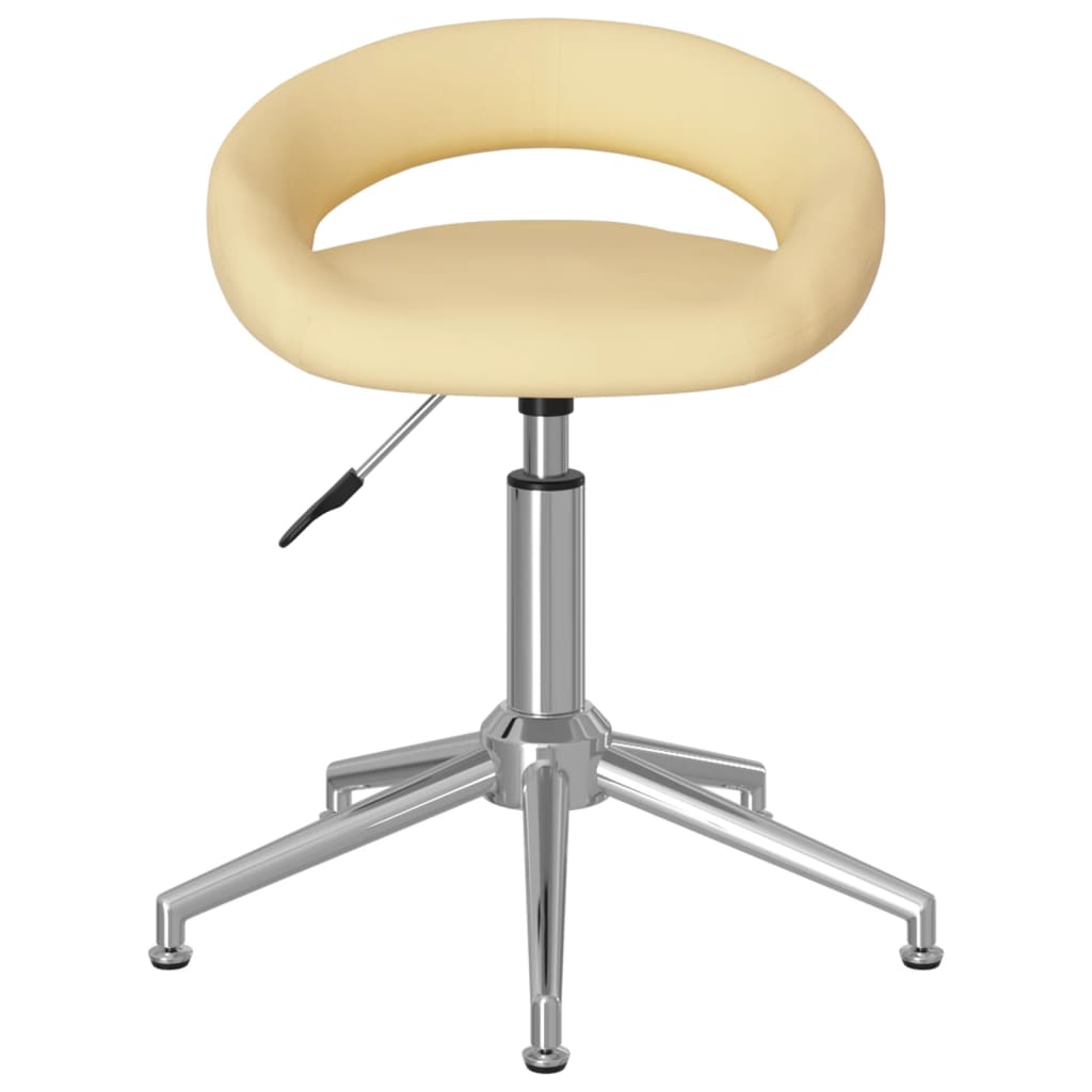 Scaun de birou pivotant, crem, piele ecologica, design elegant 3663 ...