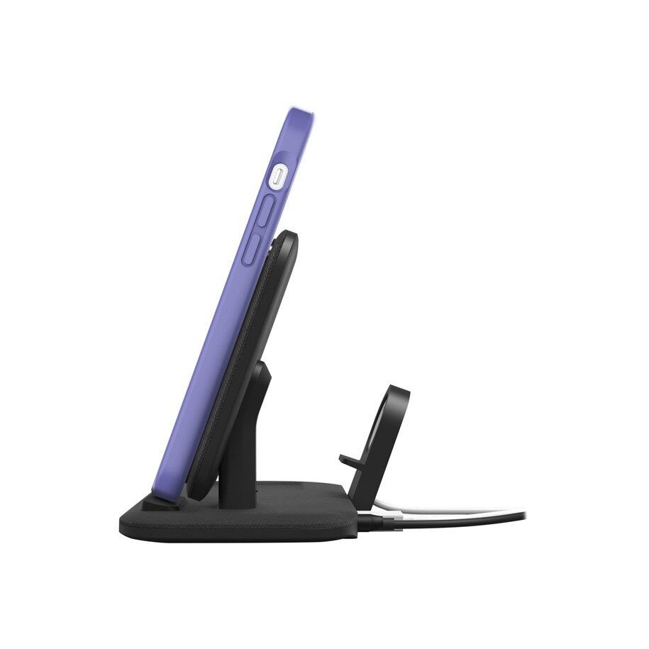 Statie de incarcare wireless 2in1 Mophie 15W fast charge, negru - eMAG.ro