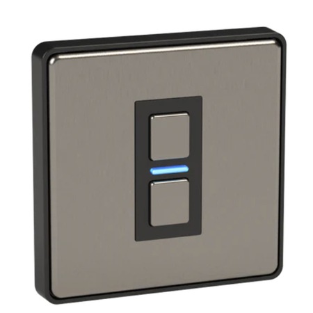 Intrerupator smart dimmer, otel, negru, compatibil Homekit, Google Home ...