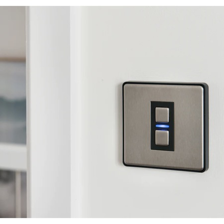 Intrerupator smart dimmer, otel, negru, compatibil Homekit, Google Home ...