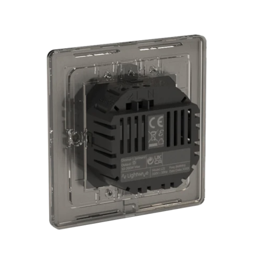 Intrerupator smart dimmer, otel, negru, compatibil Homekit, Google Home ...