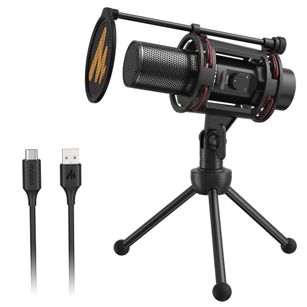 Microfon gaming cu condensator Maono PM471TS, 192KHZ/24BIT, pentru ...