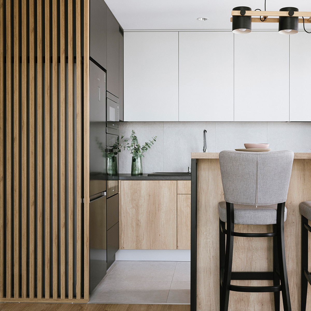 Lamele decorative de perete stejar laminat, MDF, Lameo, stejar artisan ...