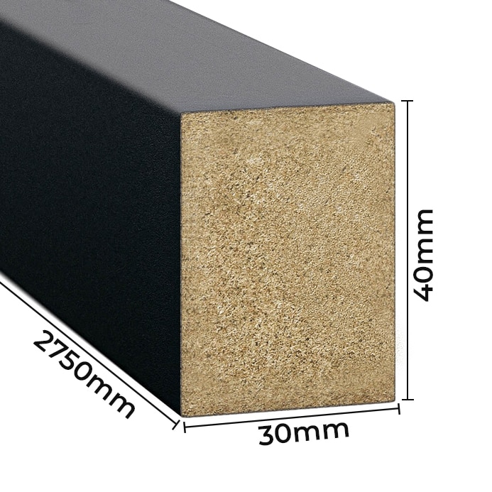 Lemn de perete 3D decorativ, MDF, Lameo, mat negru, 30 x 40 mm, 12 ...