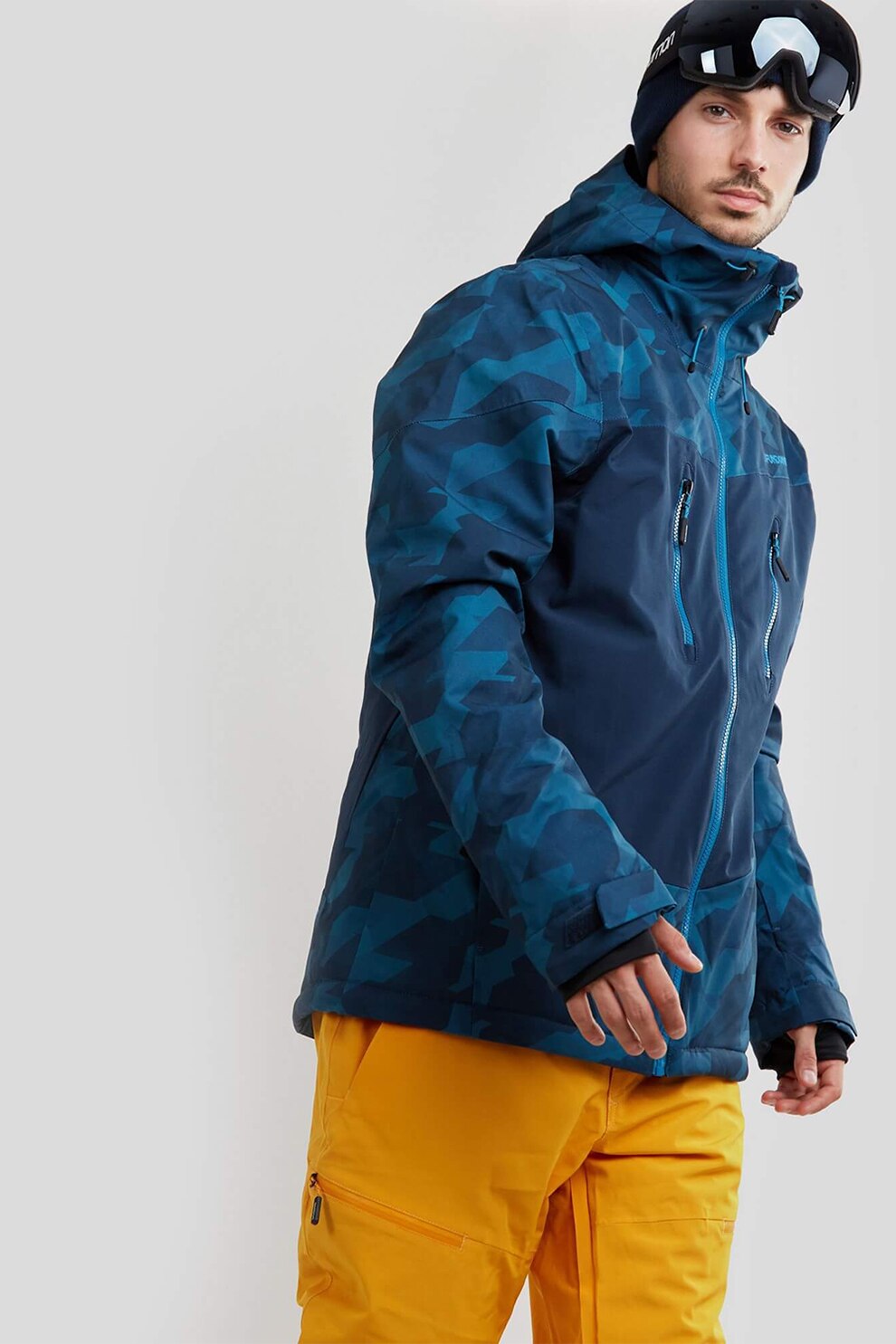 Fundango, Geaca cu aspect contrastant pentru ski Privet, Albastru, L ...