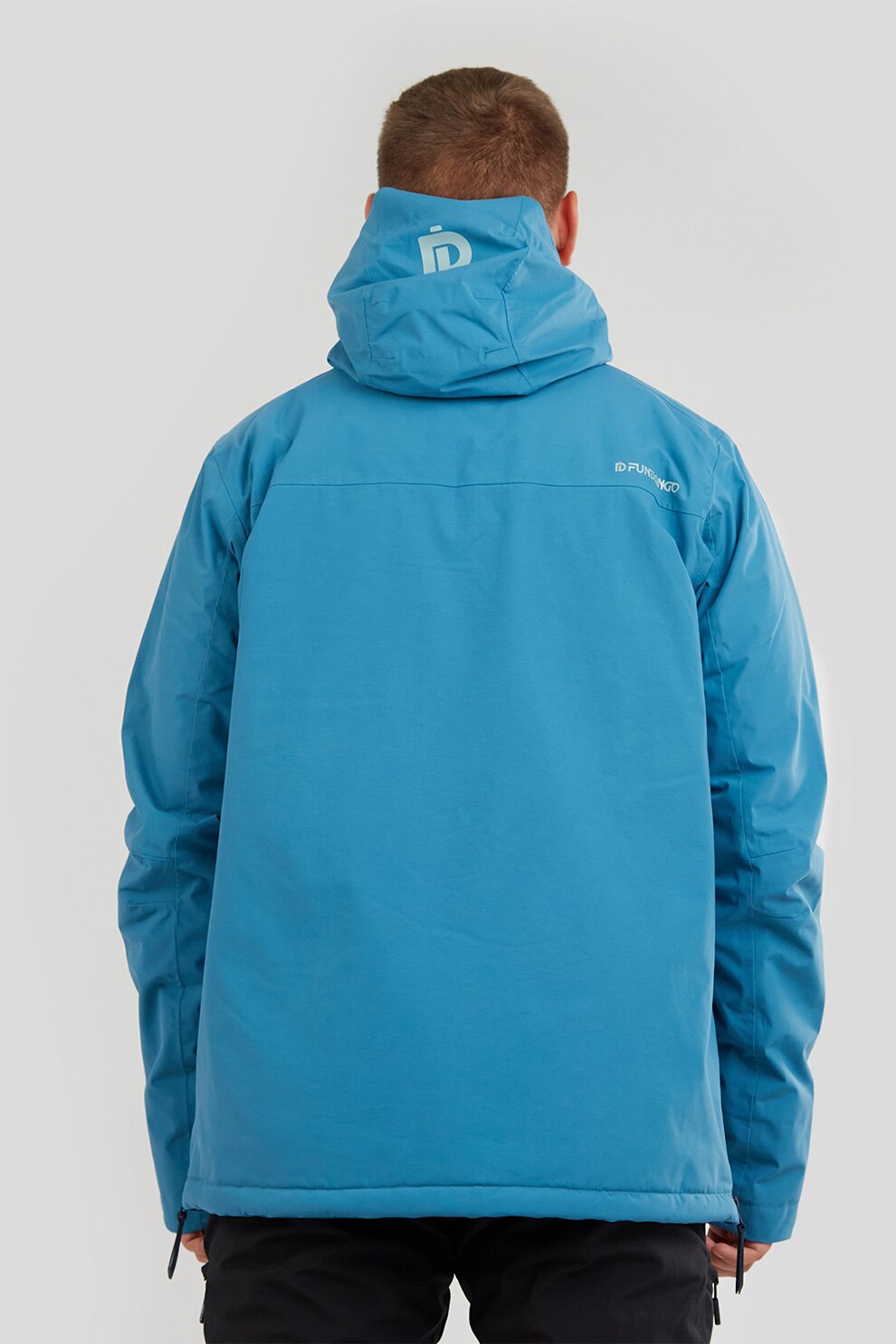 Fundango, Geaca fara inchidere cu logo si gluga Burnaby, Albastru royal ...