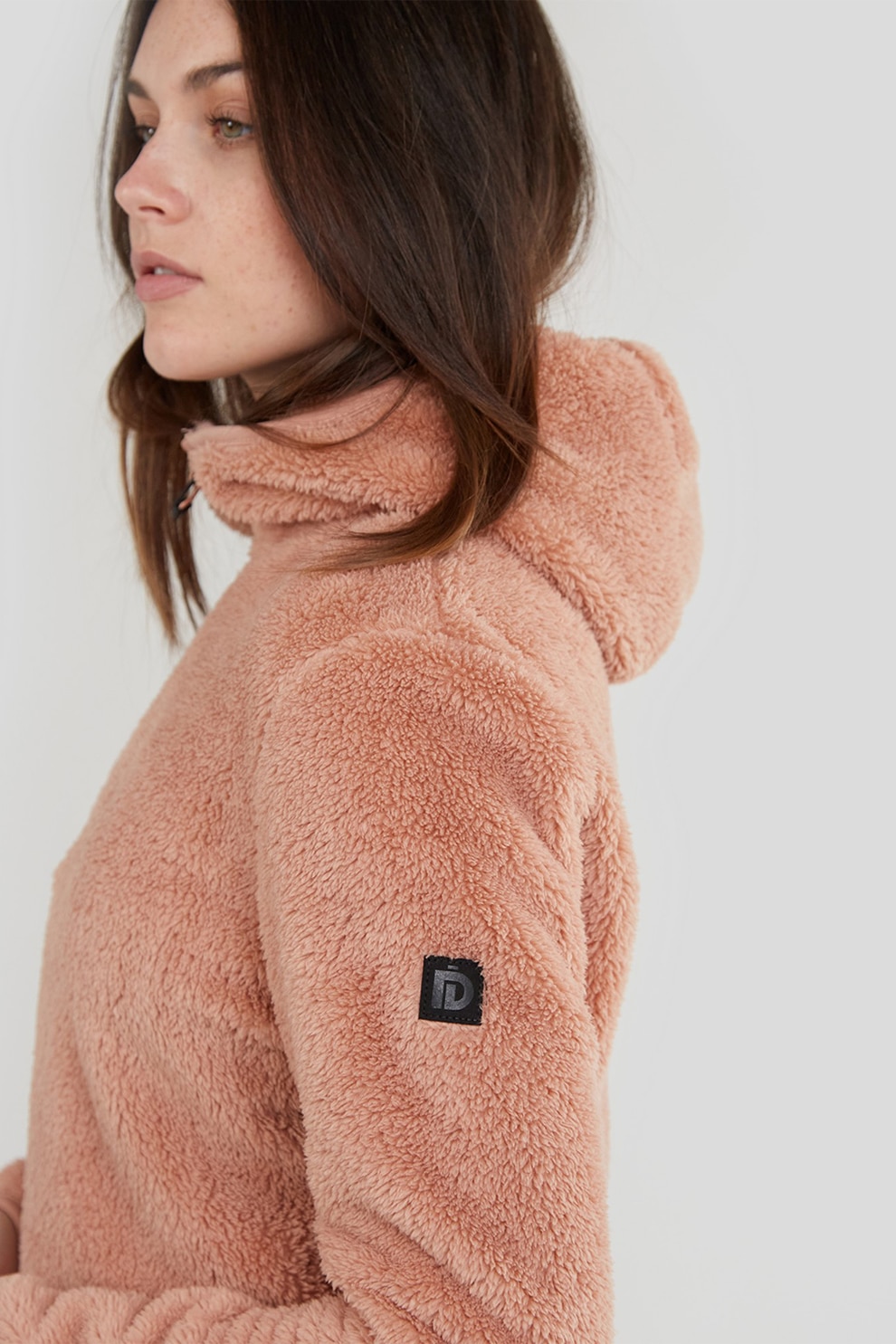 Fundango, Hanorac pufos cu fenta cu fermoar Olivia Pile, Portocaliu ...