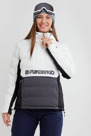 Fundango, Geaca impermeabila cu vatelina pentru ski Everet, Alb, Gri ...