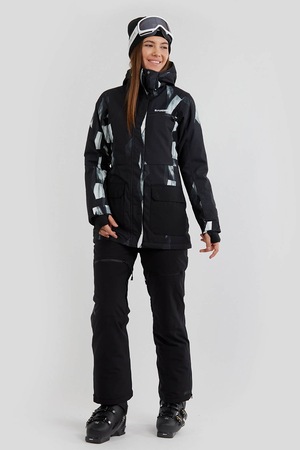 Fundango, Geaca impermeabila pentru ski Poplar, Negru, Alb, L - eMAG.ro