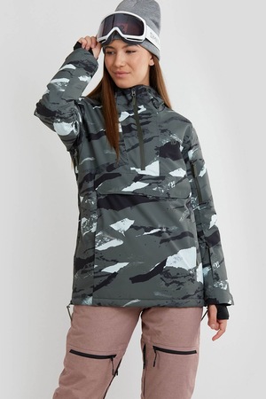 Fundango, Geaca impermeabila fara inchidere, cu gluga pentru ski Birch ...