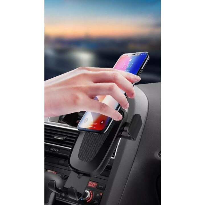 Suport auto cu incarcare wireless, Flippy, Fast Charge WUW W2 negru ...