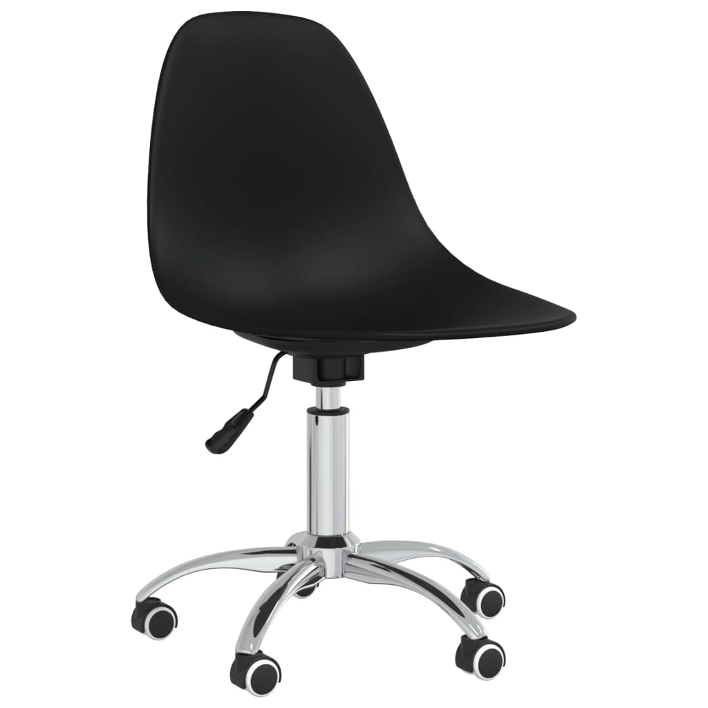 Scaun de birou pivotant, ergonomic, negru, PP,46 x 59 x (75-88) cm ...
