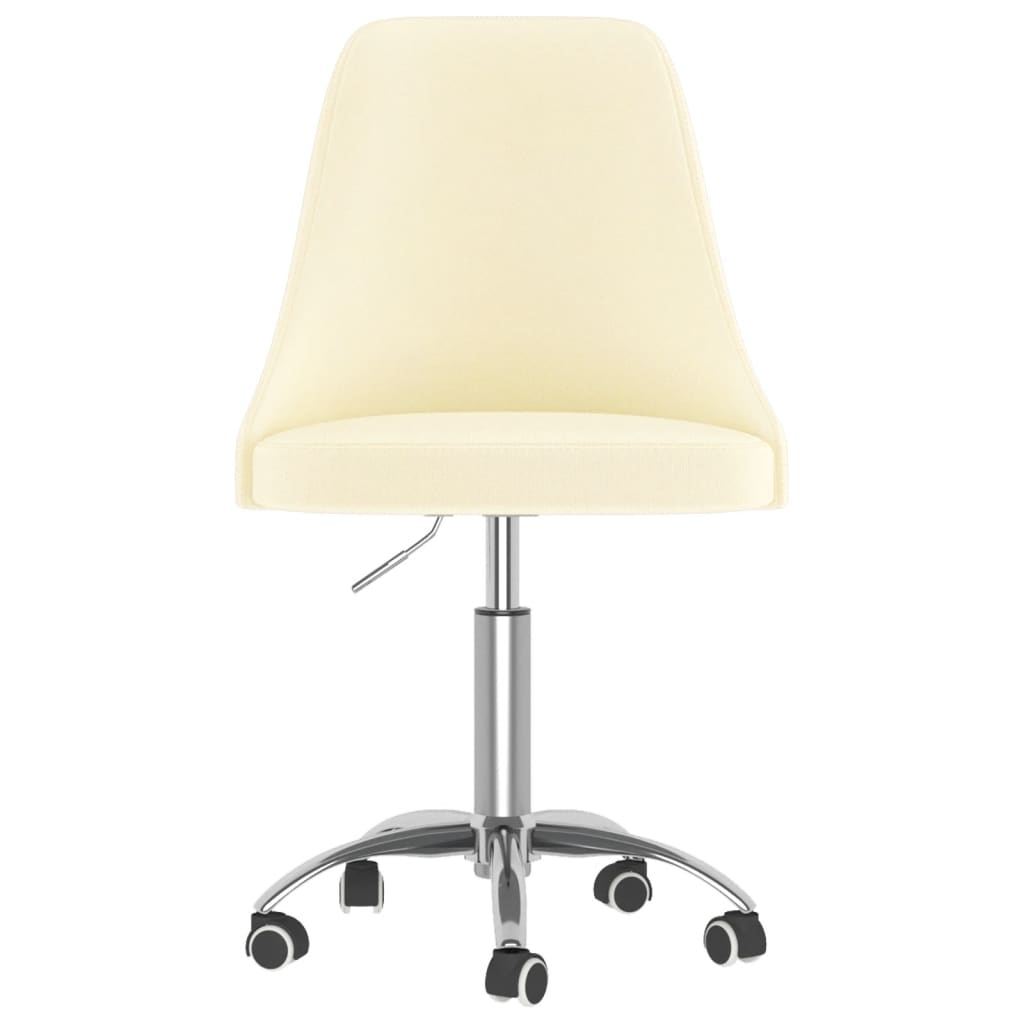 Scaun de birou pivotant, crem, material textil, design elegant 6624 ...