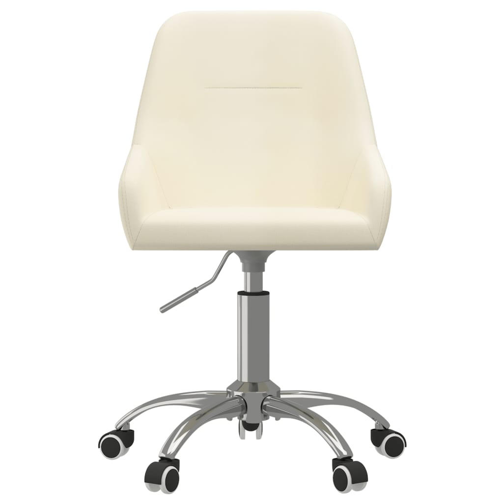 Scaun de birou pivotant, crem, material textil, design elegant 7362 ...