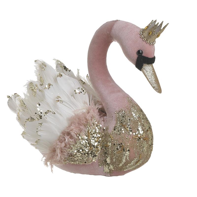 Lebada decorativa Golden Pink 32 cm - eMAG.ro