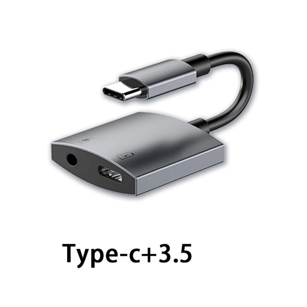 2 в 1 аудио адаптер Usb C към 3 5 Mm жак за слушалки Usb C зареждане