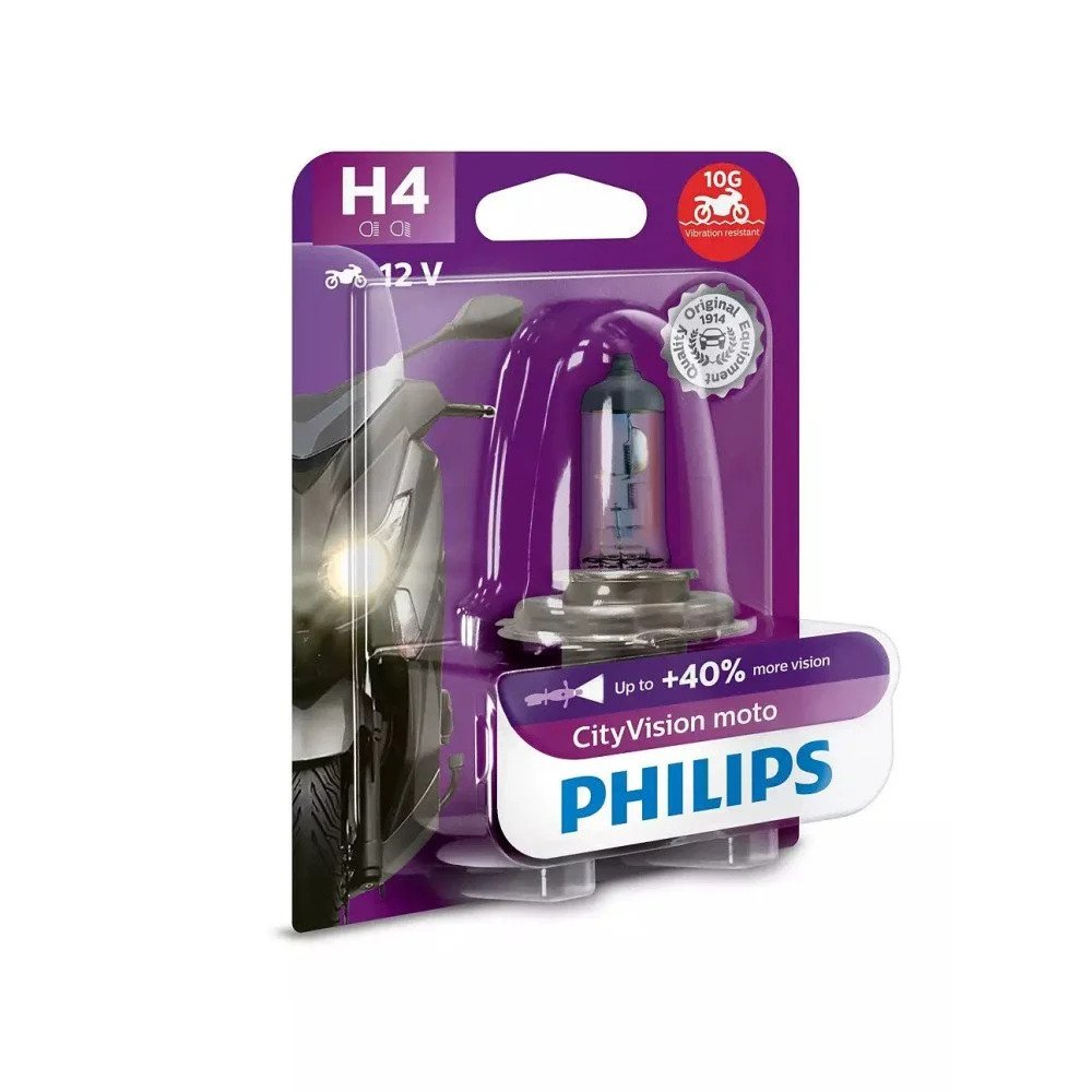 Bec Moto Philips Citi Vision H4, 12V, 60/55W - eMAG.ro