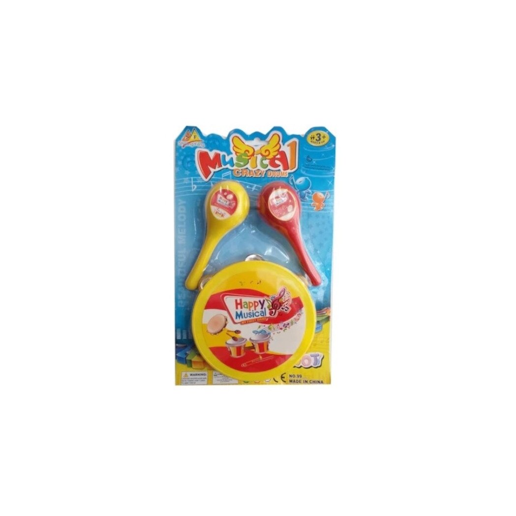 Set Tobe Si 2 Maracas Pentru Copii, Instrument Muzical, Rosu/Galben ...