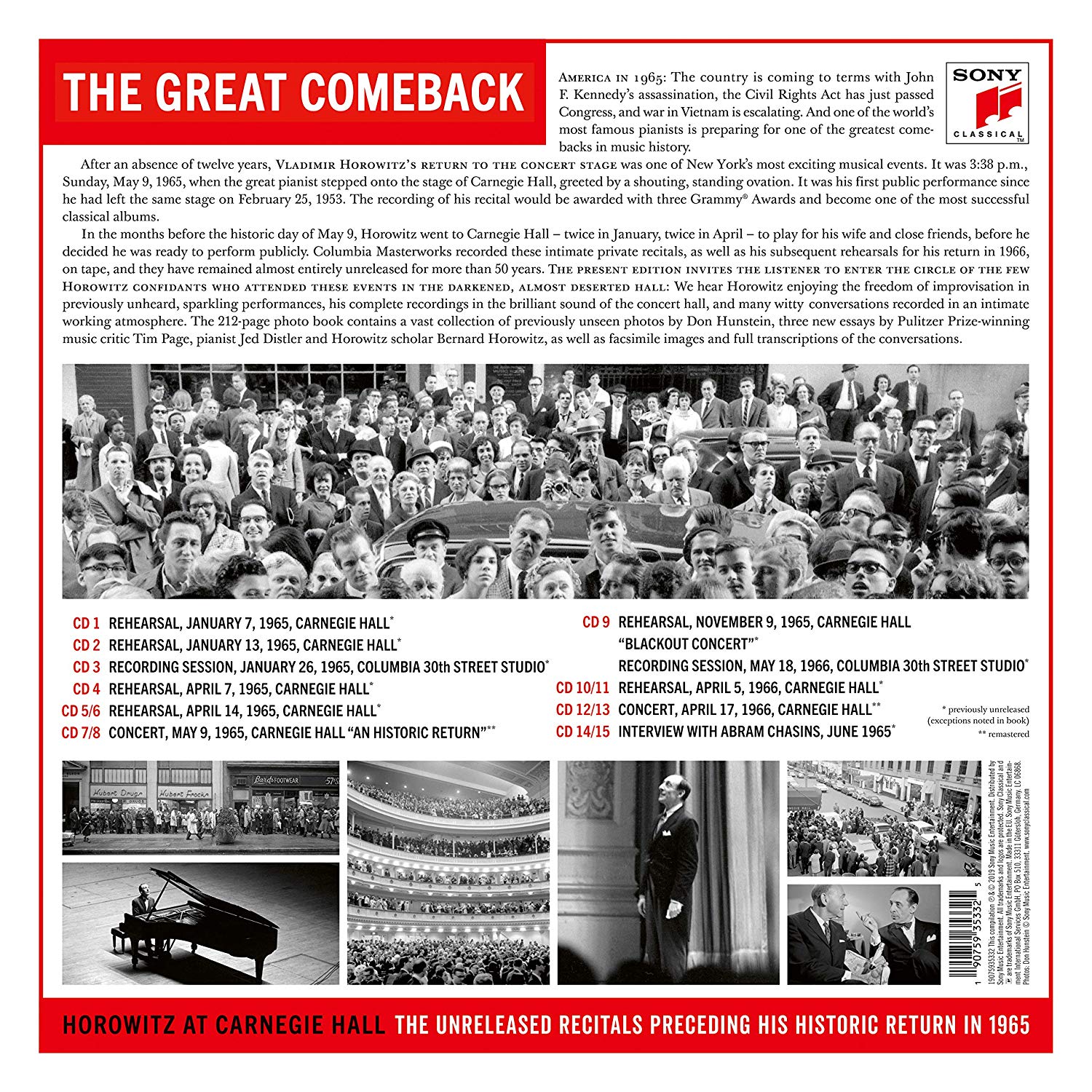 Vladimir Horowitz - The great comeback: Horowitz at Carnegie Hall - eMAG.ro