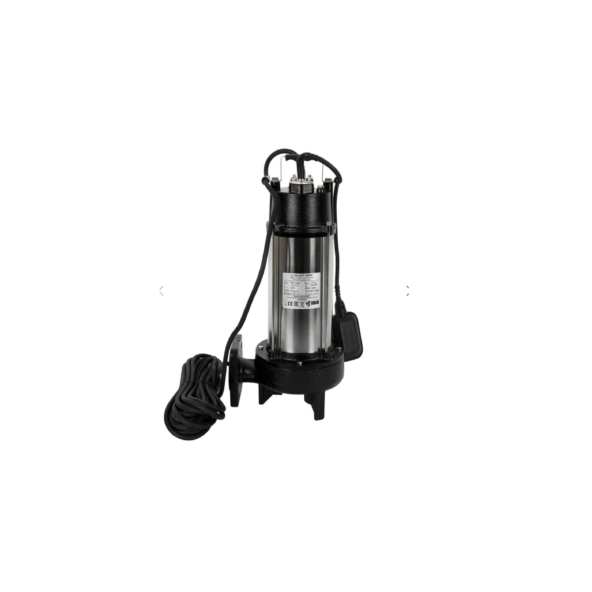 Pompa apa murdara cu tocator Kraken 1800, 1800W, debit 350 l/min, H ...