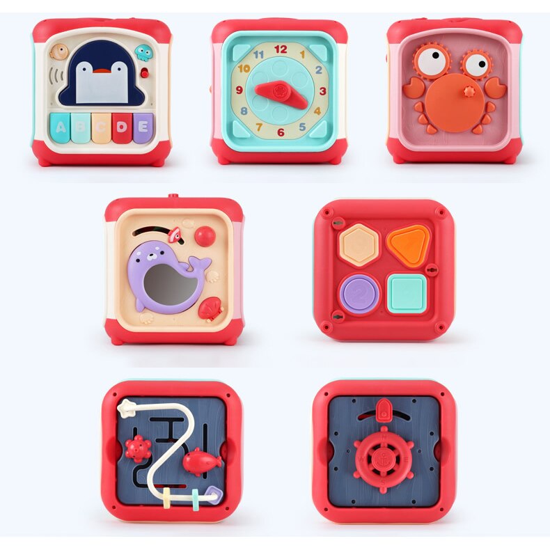 Jucarie Interactiva pentru Bebelusi, Cub Activitati 7 in 1, Pinguin ...