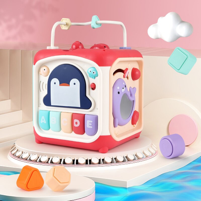 Jucarie Interactiva pentru Bebelusi, Cub Activitati 7 in 1, Pinguin ...