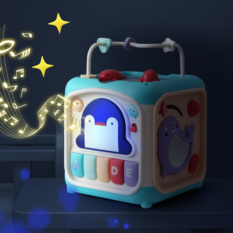 Jucarie Interactiva pentru Bebelusi, Cub Activitati 7 in 1, Pinguin ...