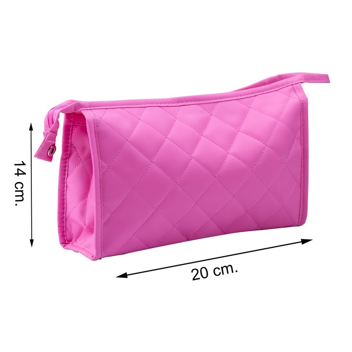 Portfard din material satinat Sela Pink PF4-4 - eMAG.ro