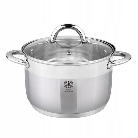 Caserola inox, Karl Hausmann, Otel/Aluminiu, Capacitate 5l, Argintiu ...