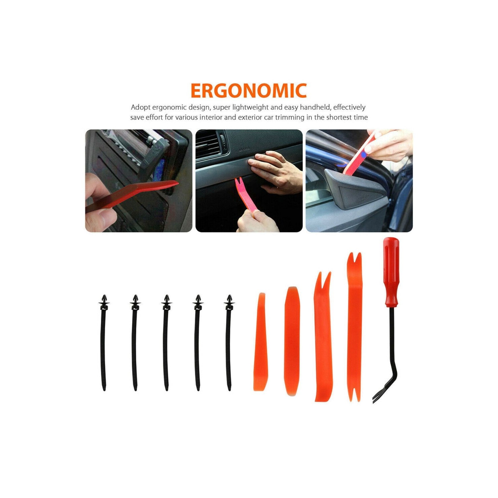 Set 635 cleme fixare, clipsuri auto cu instrumente de demontare - eMAG.ro