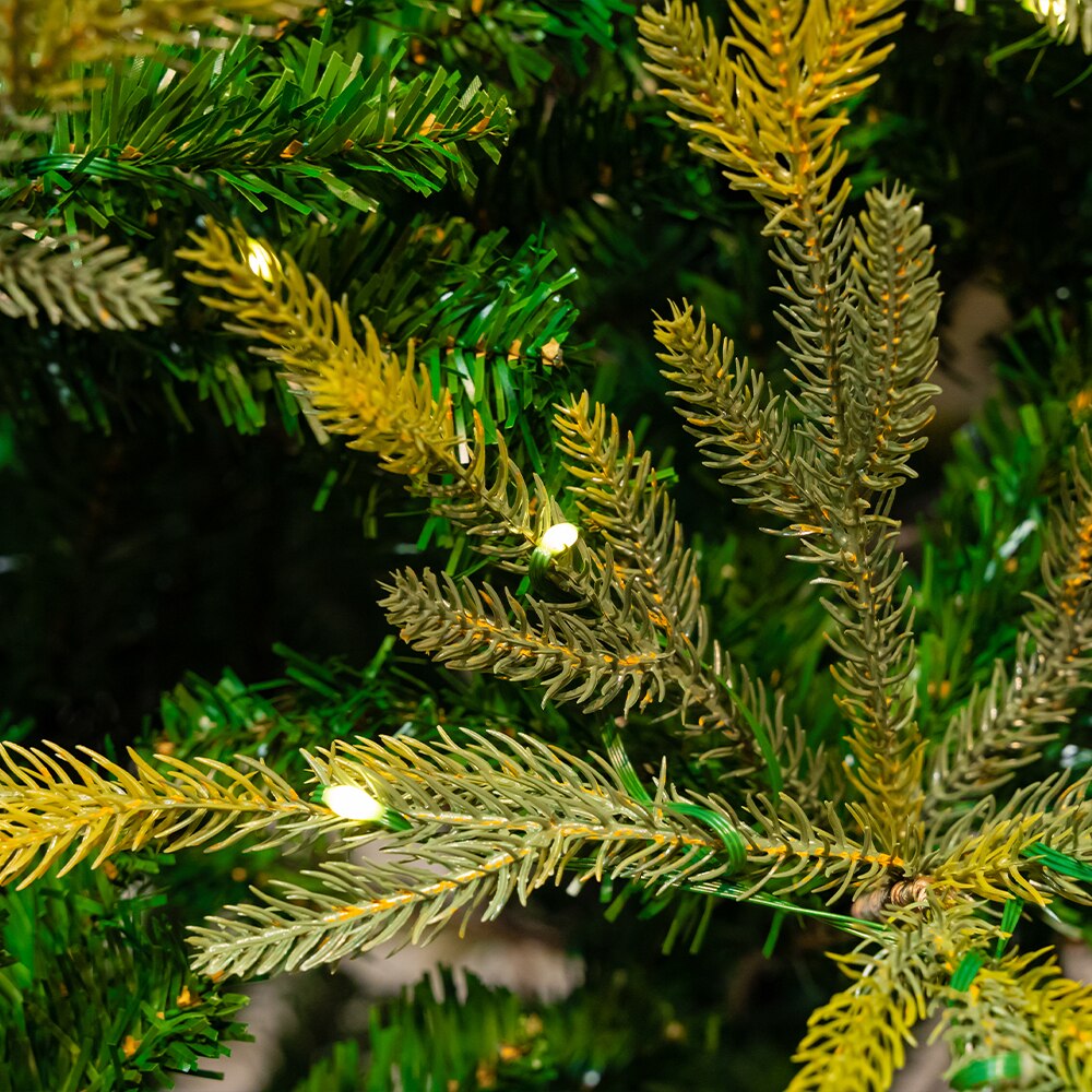 Brad artificial cu instalatie Led, lumina calda, 620 led-uri ...