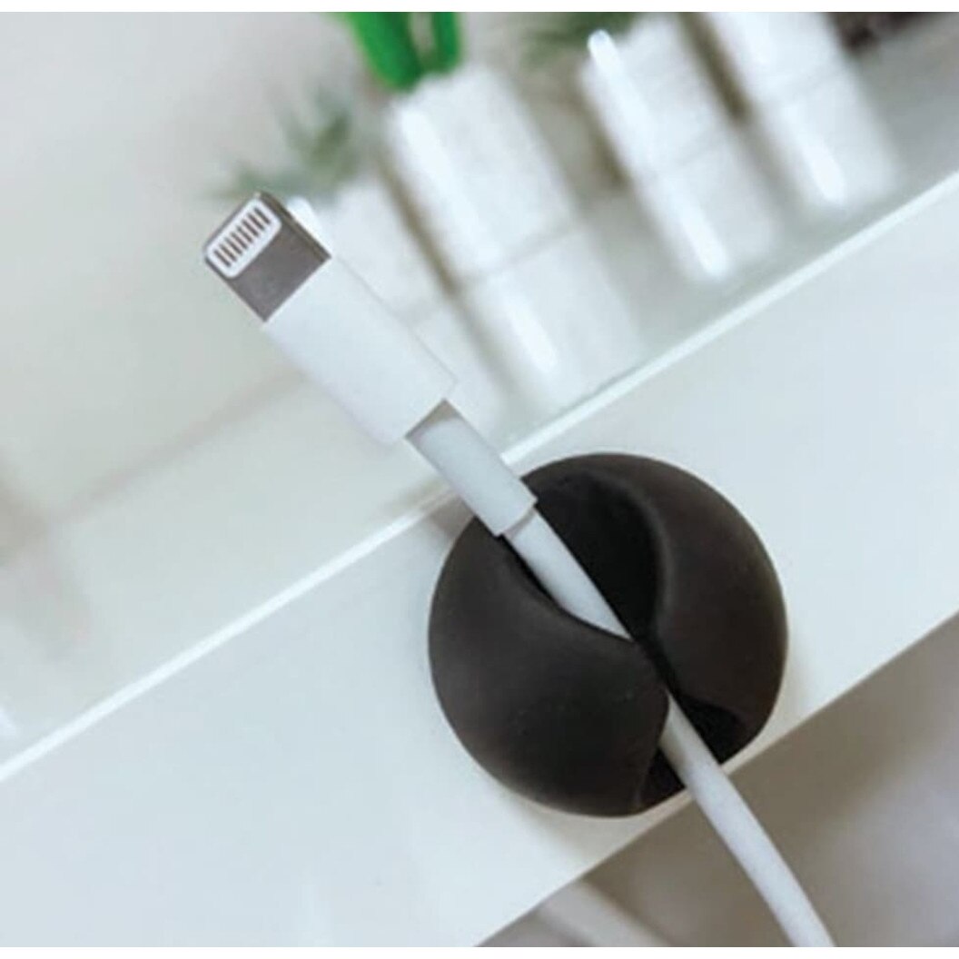 Set 4 Clipsuri Autocolante, Organizator Multifunctional Cabluri, Negru ...