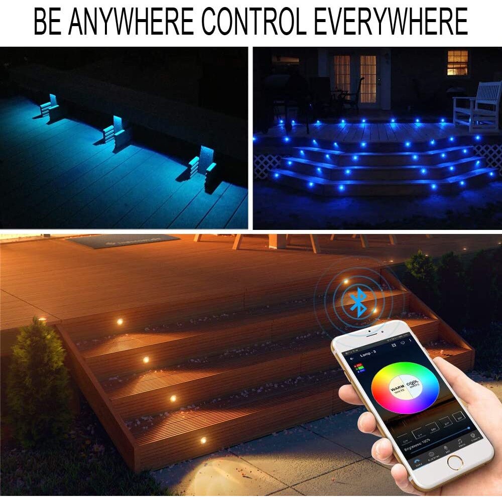 Set 10 Spoturi Led de podea, Incastrat, impermeabil, pentru curte, alee ...