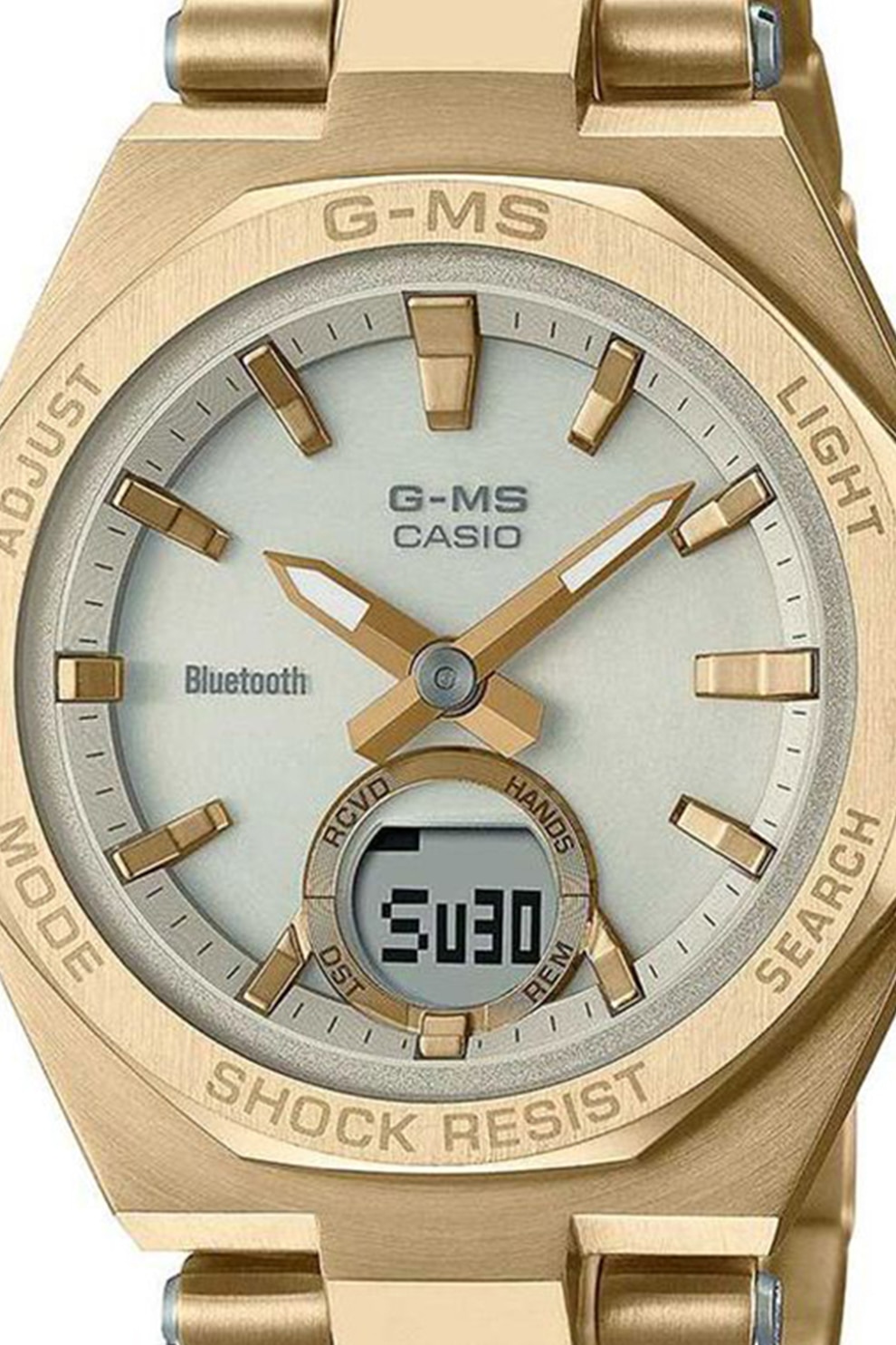 Casio, Ceas analog si digital, de otel inoxidabil, Auriu - eMAG.ro